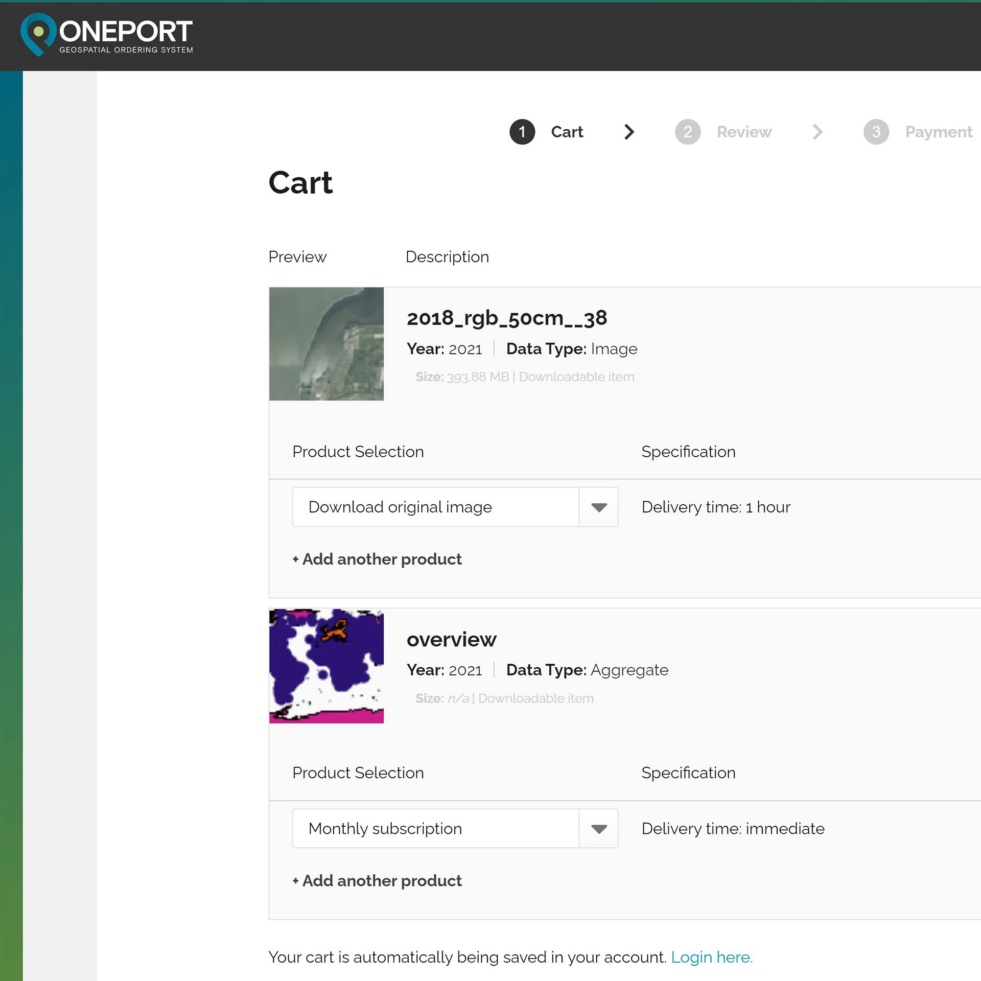 ONEPORT - Jouw webwinkel voor geodata | IMAGEM